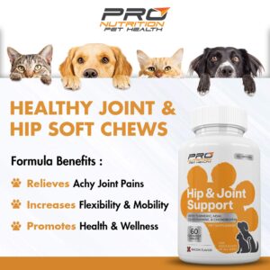 Hip & Joint Supplement- Improves Mobility, Joint Flexibility, & Arthritis Pain Relief. Powerful Ingredients Turmeric, Chondroitin, Glucosamine & MSM. Soft Chewable Bacon Flavor Tablet for Dogs & Cats.