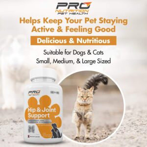 Hip & Joint Supplement- Improves Mobility, Joint Flexibility, & Arthritis Pain Relief. Powerful Ingredients Turmeric, Chondroitin, Glucosamine & MSM. Soft Chewable Bacon Flavor Tablet for Dogs & Cats.