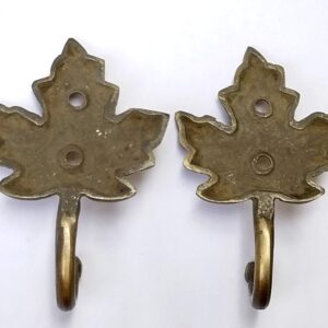 2 Maple Leaf Coat Hat Towel Hooks Rustic, Cabin, Country Hooks 3" Long #C18