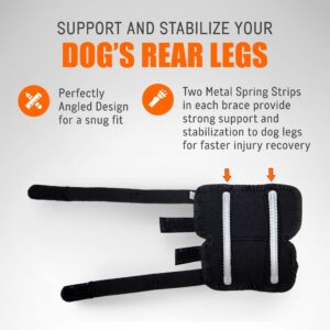 NeoAlly X-Large (1 Pair) Dog Rear Leg Brace with Metal Spring Strips, Harness for Hock & Ankle Support, Large Breeds, Breathable, Adjustable