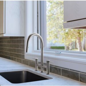 Riobel AZ400BK - Azure kitchen faucet with spray, Black