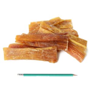 SuperCan Bully Sticks Beef Tendon Chews for Dogs (6'' Backstrap Sticks: 25 Count) | Natural Farm Raised Cattle Treats | Long Lasting as Bully Sticks | Promoting Healthy Joints