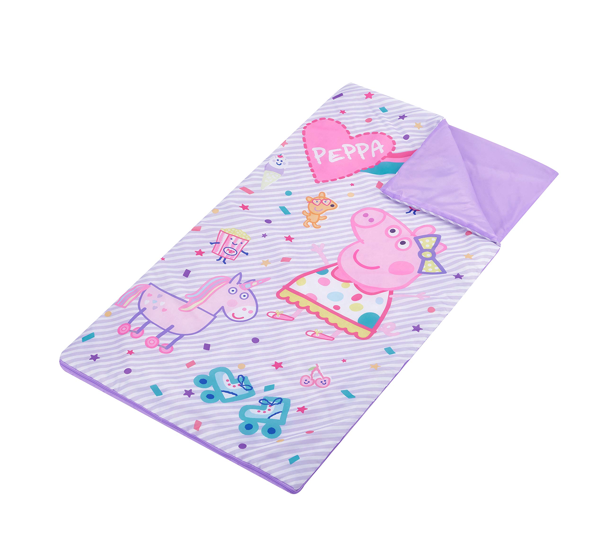 Idea Nuova Peppa Pig Sleepover Purse & Eye Mask Set, Pink 46"x26"