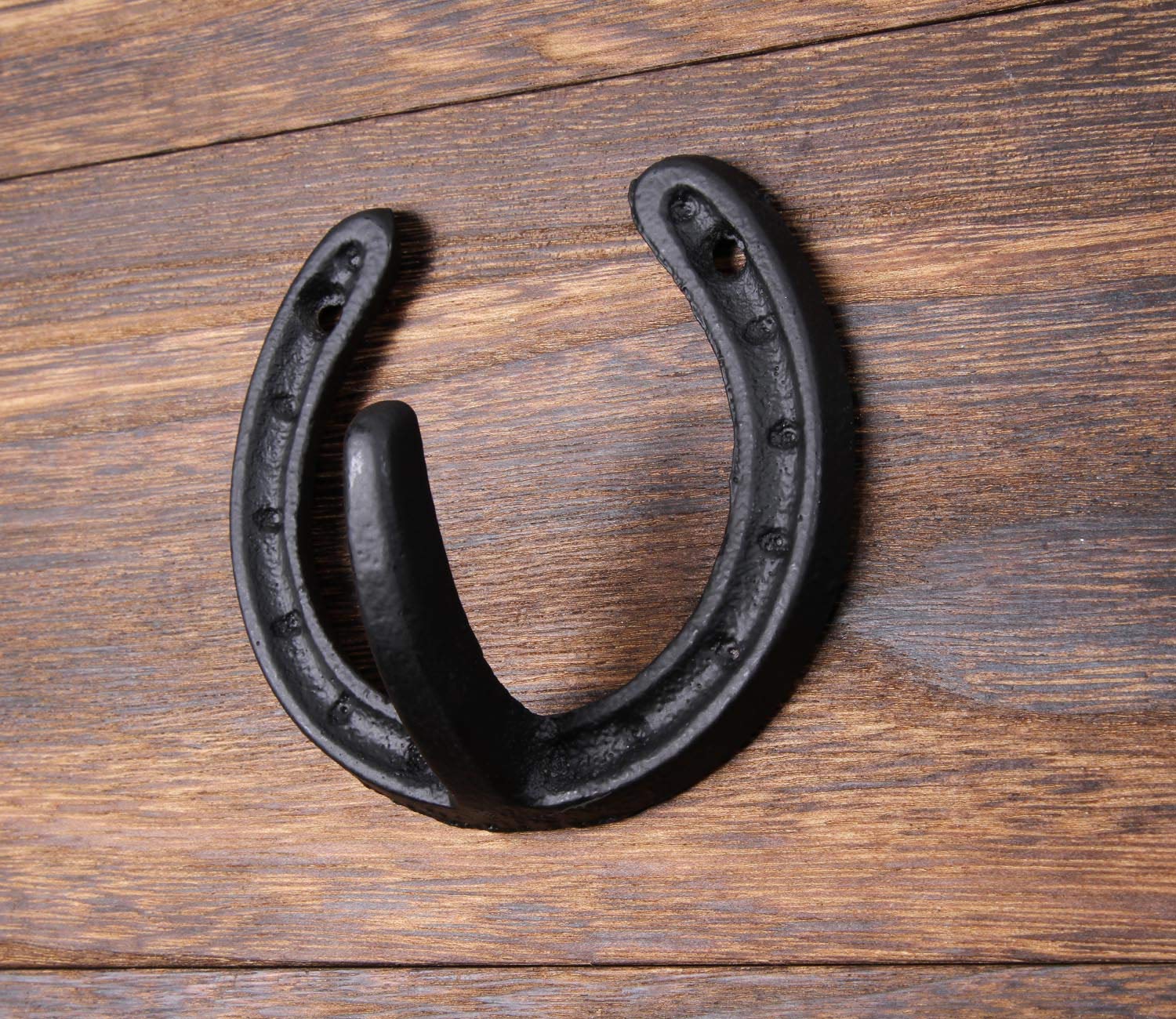 Coat Hook Hat Horse Hook Vintage Wrought Iron Wall Mounted Screws Included Wall Hook (Horseshoe)