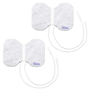 tens electrodes, 2 premium quality 4 inch x 6 inch hourglass self adhesive electrodes for tens units, wired butterfly tens unit electrodes, discount tens brand