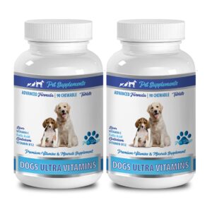 Immune Boost for Dogs - Dog Ultra Vitamins - Minerals - Essential NUTRIENTS - Premium and Natural - Dog Vitamins for Puppies - 2 Bottles (180 Chews)