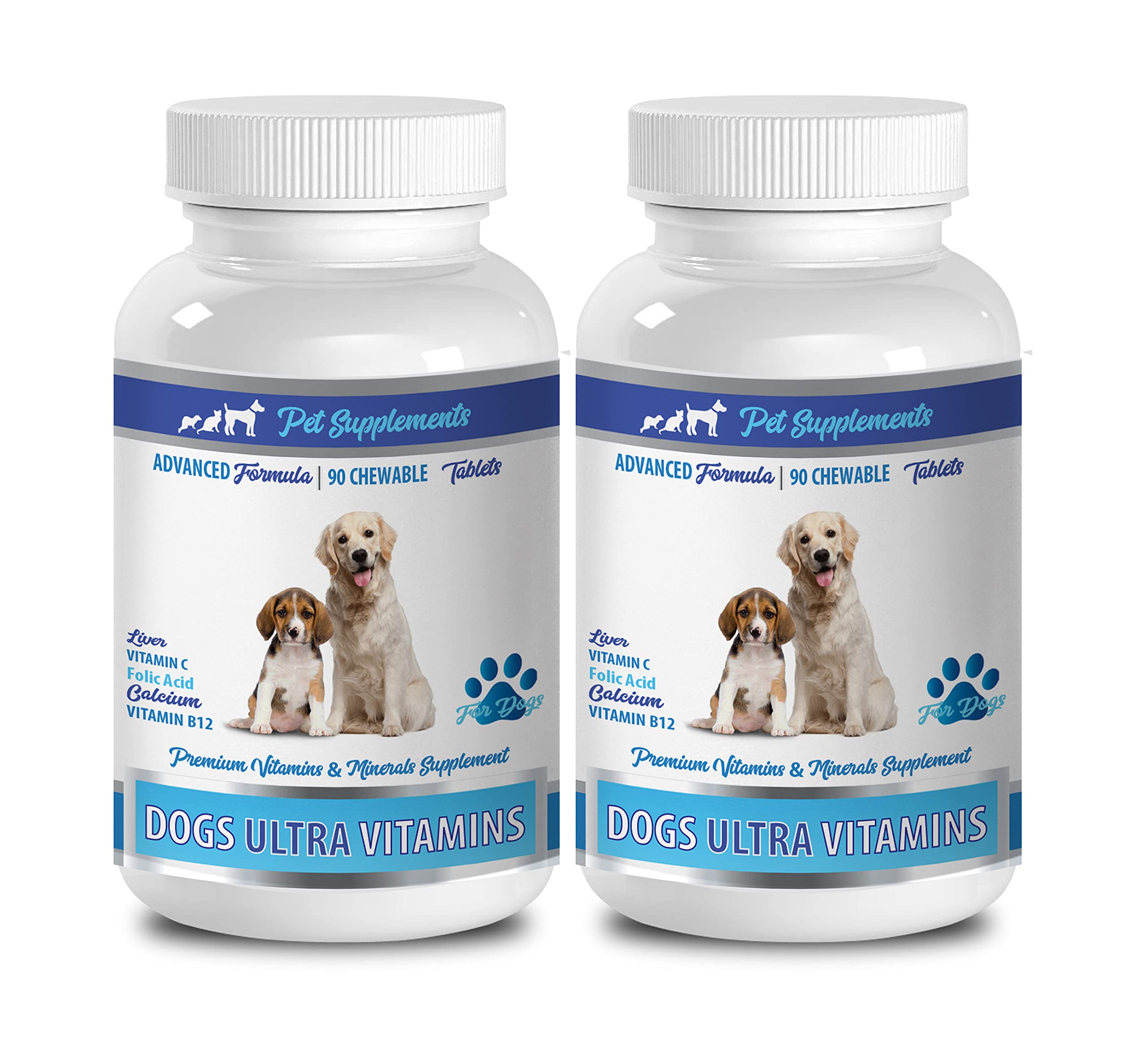 Immune Boost for Dogs - Dog Ultra Vitamins - Minerals - Essential NUTRIENTS - Premium and Natural - Dog Vitamins for Puppies - 2 Bottles (180 Chews)