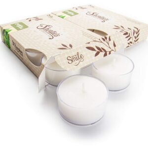 Eucalyptus Spearmint Premium Tealight Candles Multi Pack - Highly Scented with Essential & Natural Oils - 12 White Tea Lights - Beautiful Candlelight - Made in The USA - Fresh & Clean Collection