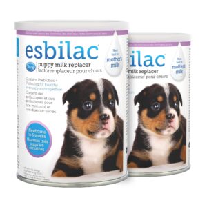 pet-ag esbilac puppy milk replacer powder - 12 oz, pack of 2 - powdered puppy formula with prebiotics, probiotics & vitamins for puppies newborn to six weeks old - easy to digest