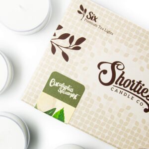 Eucalyptus Spearmint Premium Tealight Candles Multi Pack - Highly Scented with Essential & Natural Oils - 12 White Tea Lights - Beautiful Candlelight - Made in The USA - Fresh & Clean Collection