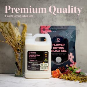 Dry & Dry (1 Gallon-NET 6 LBS) Color Indicating Premium Silica Gel Flower Drying Desiccant - Flower Drying Silica Gel Desiccant(6 LBS Reusable) Silica Gel