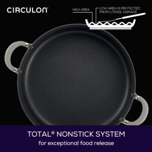 Circulon 84569 Elementum Hard Anodized Nonstick Stock Pot / Stockpot with Lid - 7.5 Quart, Gray