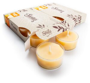 pumpkin souffle premium tealight candles multi pack - highly scented with essential & natural oils - 12 beige tea lights - beautiful candlelight - made in the usa - bakery & food collection