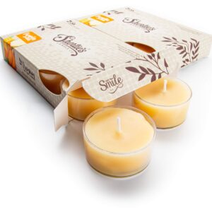 Pumpkin Souffle Premium Tealight Candles Multi Pack - Highly Scented with Essential & Natural Oils - 12 Beige Tea Lights - Beautiful Candlelight - Made in The USA - Bakery & Food Collection