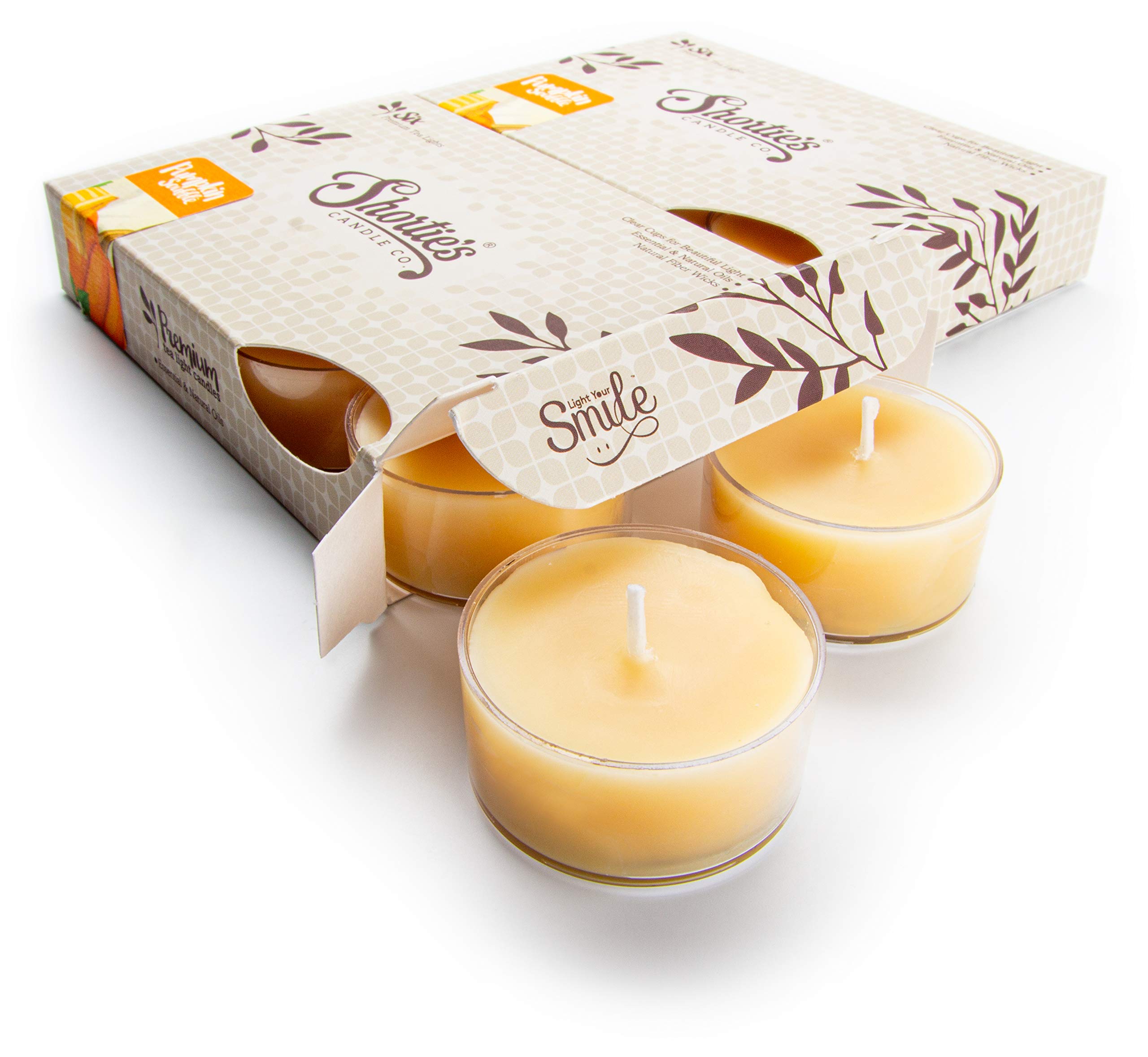 Pumpkin Souffle Premium Tealight Candles Multi Pack - Highly Scented with Essential & Natural Oils - 12 Beige Tea Lights - Beautiful Candlelight - Made in The USA - Bakery & Food Collection