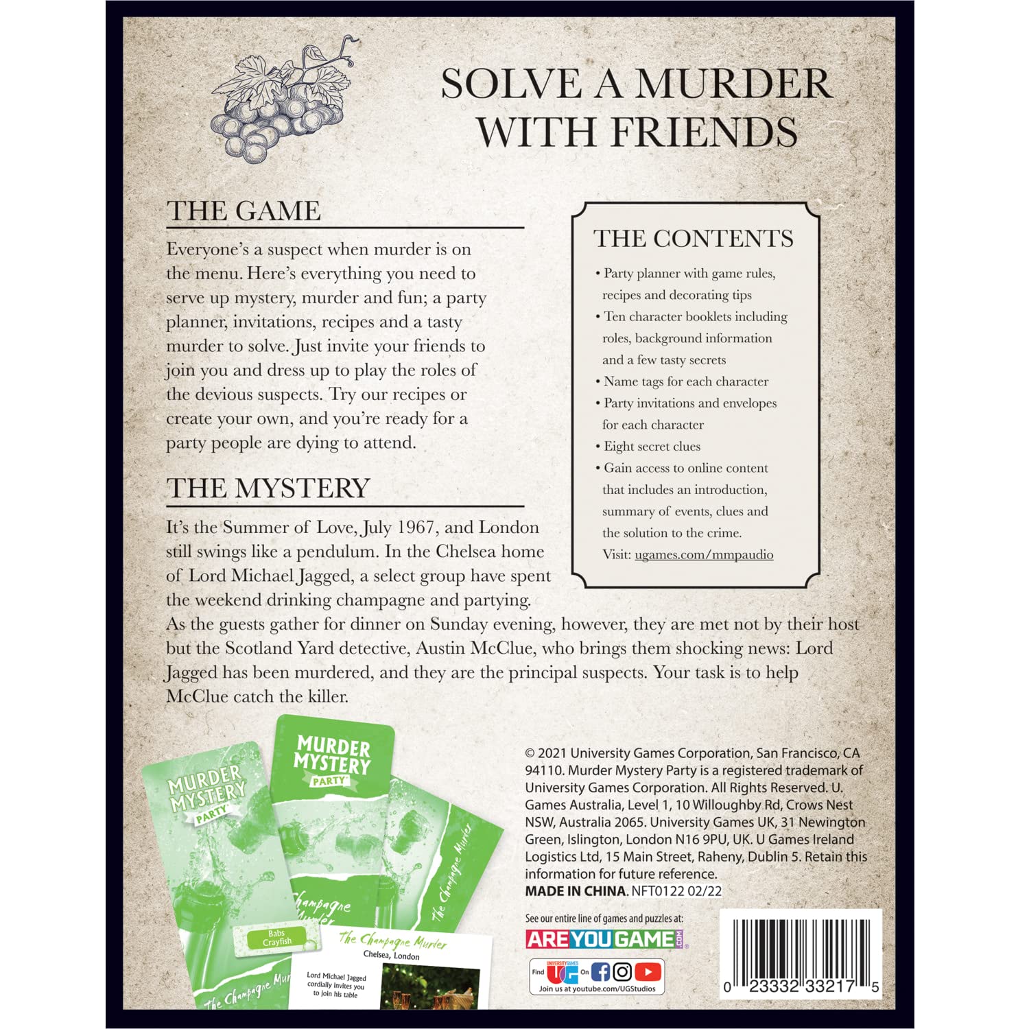 Murder Mystery Party | The Champagne Murders, for ages 14+