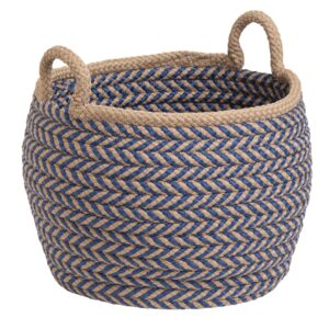 colonial mills preve basket, 15"x15"x15", taupe & blue