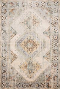 loloi ii isadora oatmeal/silver 6'-0" x 9'-0" area rug