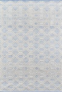 momeni hermosa geometric hand woven light blue area rug 7'9"" x 9'9""" (hrm-1)