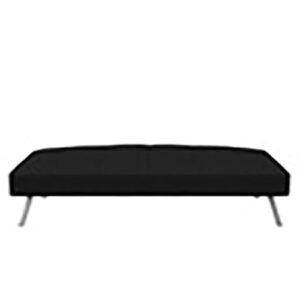 Hawthorne Collections Multi-Functional Fabric Upholstered Button Tufted Convertible Sleeper Sofa in Black