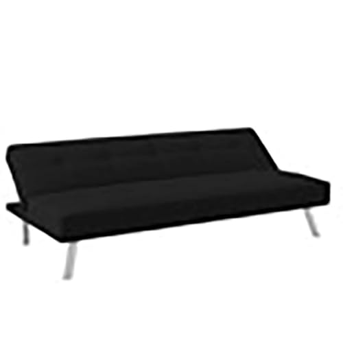 Hawthorne Collections Multi-Functional Fabric Upholstered Button Tufted Convertible Sleeper Sofa in Black