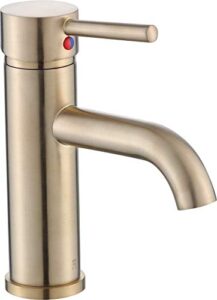 derengge single lever bathroom faucet,single hole bathroom sink faucet,brushed gold lavatory faucet,f-509-cs