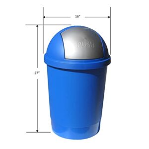 Redmon For Kids 13.2 Gallon Swivel Lid Waste bin, Blue