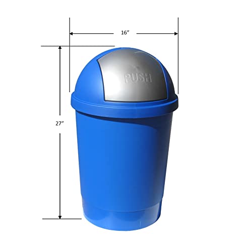 Redmon For Kids 13.2 Gallon Swivel Lid Waste bin, Blue