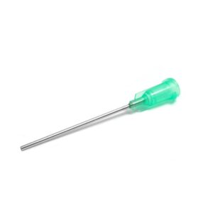 sanants 18 gauge 1.5 inch industrial blunt tip dispensing needle with luer lock, precision applicator,olive 20 pcs