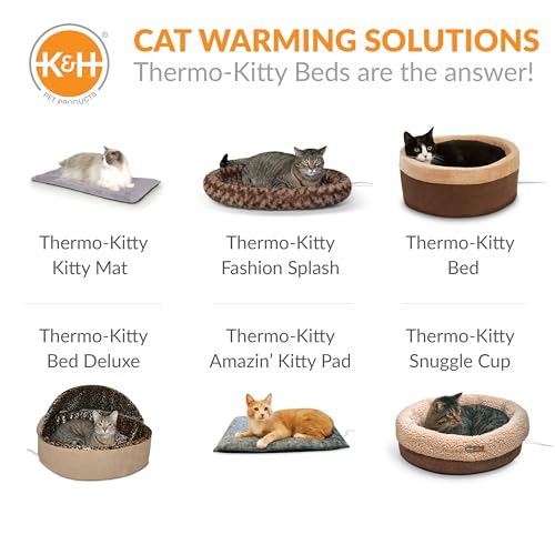 K&H Pet Products Pet Bed Warmer, Turn Any Cat or Dog Bed Into a Heated Cat or Dog Bed, Waterproof Heated Pad to Insert Inside Indoor Cat and Dog Beds - Gray Small, 100538772