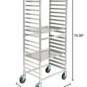 Winco Aluminum Sheet Pan/Bun Rack, 3" Spacing, Side Loading, 20 Tier