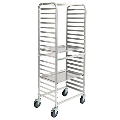 Winco Aluminum Sheet Pan/Bun Rack, 3" Spacing, Side Loading, 20 Tier