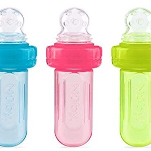 Nuby EZ Squee-Z Silicone Self Feeding Baby Food Dispenser (Varied, 2 Count (Pack of 1))