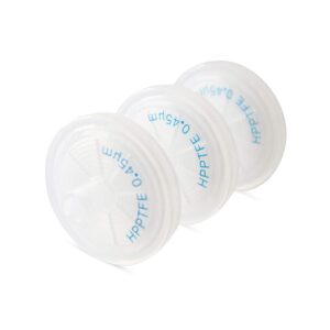 hydrophilic ptfe syringe filters 25mm diameter 0.45μm pore size for laboratory filtration by allpure biotechnology (hydrophilic ptfe, pack of 100)