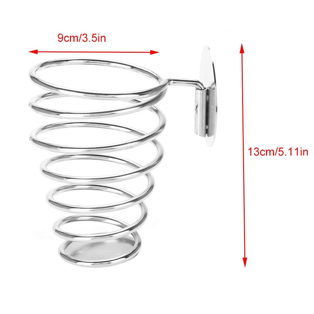 Hair Dryer Holder, Wall Mount Spiral Blow Dryer and Hair Care Tool Stand Rack Hanger Space Saver Organizer for Bathroom Washroom Storage