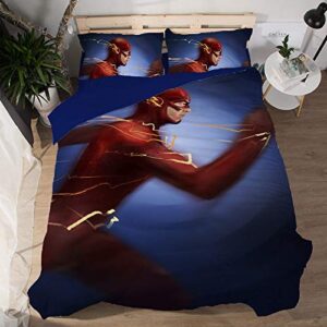 sunday flash bedding cover sets-3d printed with 3 pieces bedding set, 1 duvet cover 2 pillowcases, no comforter, twin size