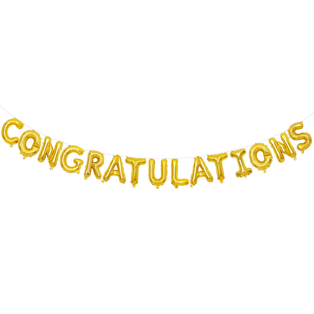 Congratulations Balloons Banner gold 16 inch letter Balloons Foil Mylar Balloons Set for Graduation Party Decorations Supplies,Congratulations Graduate Balloons Congrats Grad Party Supplies (gold)