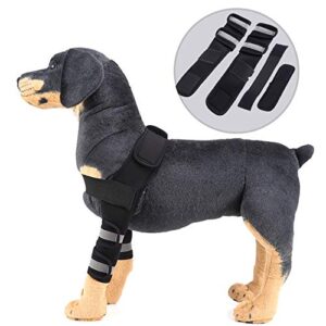 ranphy dog recovery sleeve canine front leg brace elbow protector dog hock joint wrap with shoulder strap pet injury protective cover for preventing arthritis recovering ankle protector black size s