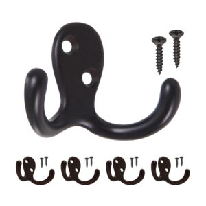 howtool wall hooks for hanging heavy duty 35 lbs hooks for walls 5 pack oil rubbed bronze black with screws