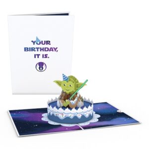 Lovepop Star Wars™ Yoda™ Birthday Pop Up Card, 5x7-3D Birthday Greeting Card, Pop-Up Birthday Cards for Kids, Celebration Cards, Star Wars™ Birthday Card