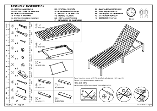 Amazonia Regatta Patio Chaise Lounger | Durable outdoor furniture with Teak Finish | Grey Cushion