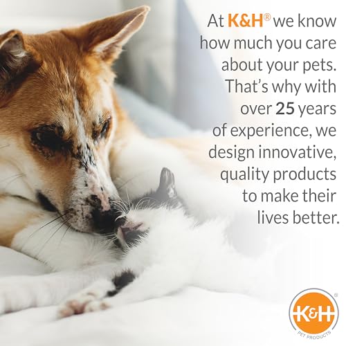 K&H Pet Products Pet Bed Warmer, Turn Any Cat or Dog Bed Into a Heated Cat or Dog Bed, Waterproof Heated Pad to Insert Inside Indoor Cat and Dog Beds - Gray Small, 100538772