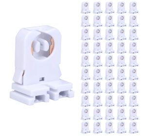 g13 t8 bi-pin socket tombstone lamp holder non-shunted turn type jomitop for led fluorescent tube replacement(no wire) 50 pack