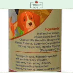 Punkin Butt for Pets Puppy Teething Oil to Stop Chewing and Relieve Discomfort | All Natural, Organic, Safe for Dogs, Chemical-Free (2 oz)