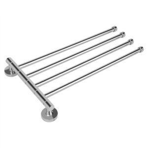 Swivel Towel Rack Wall Mounted, Stainless Steel Bathroom Towel Rack Swing Out Towel Holder 4-Arm Multiple Rotation Towel Rack Space Saving Towel Racks for Bathroom