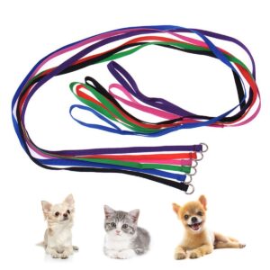 6pcs dog slip leads d ring kennel nylon rope for pet animal control grooming shelter rescues doggy daycare