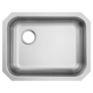 Moen GS18195L 1800 Series 23.5-inch 18 Gauge Undermount Single Bowl Stainless Steel Kitchen Sink Left Drain, Satin Stainless