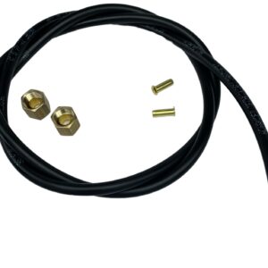 Sellerocity Kit Unloader Hose W/ 2 Nuts + Ferrule Combos 2 Inserts 24 Inches of 1/4 OD Tubing Compatible With Campbell Hausfeld ST117801AV, ST188820AV, ST188800AV