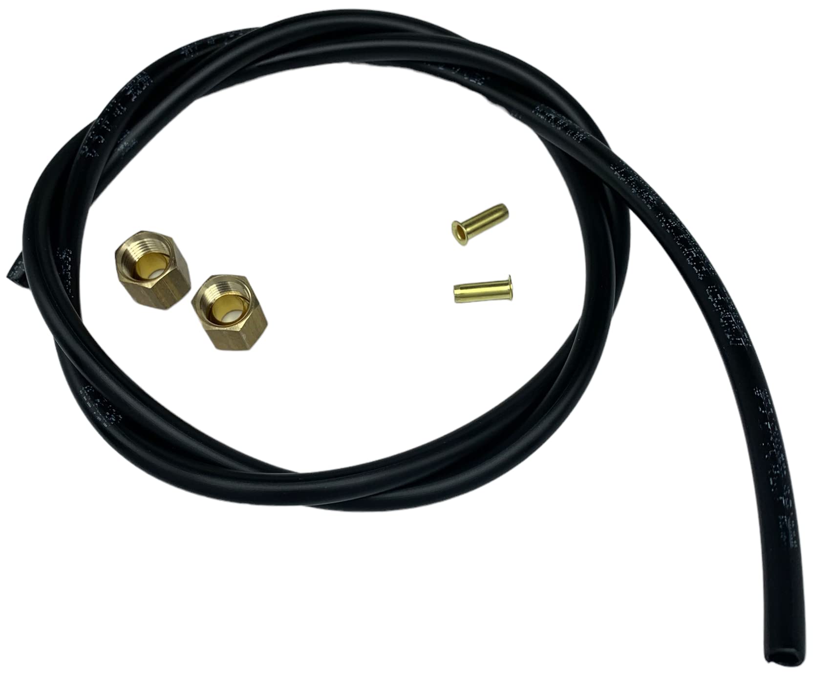 Sellerocity Kit Unloader Hose W/ 2 Nuts + Ferrule Combos 2 Inserts 24 Inches of 1/4 OD Tubing Compatible With Campbell Hausfeld ST117801AV, ST188820AV, ST188800AV