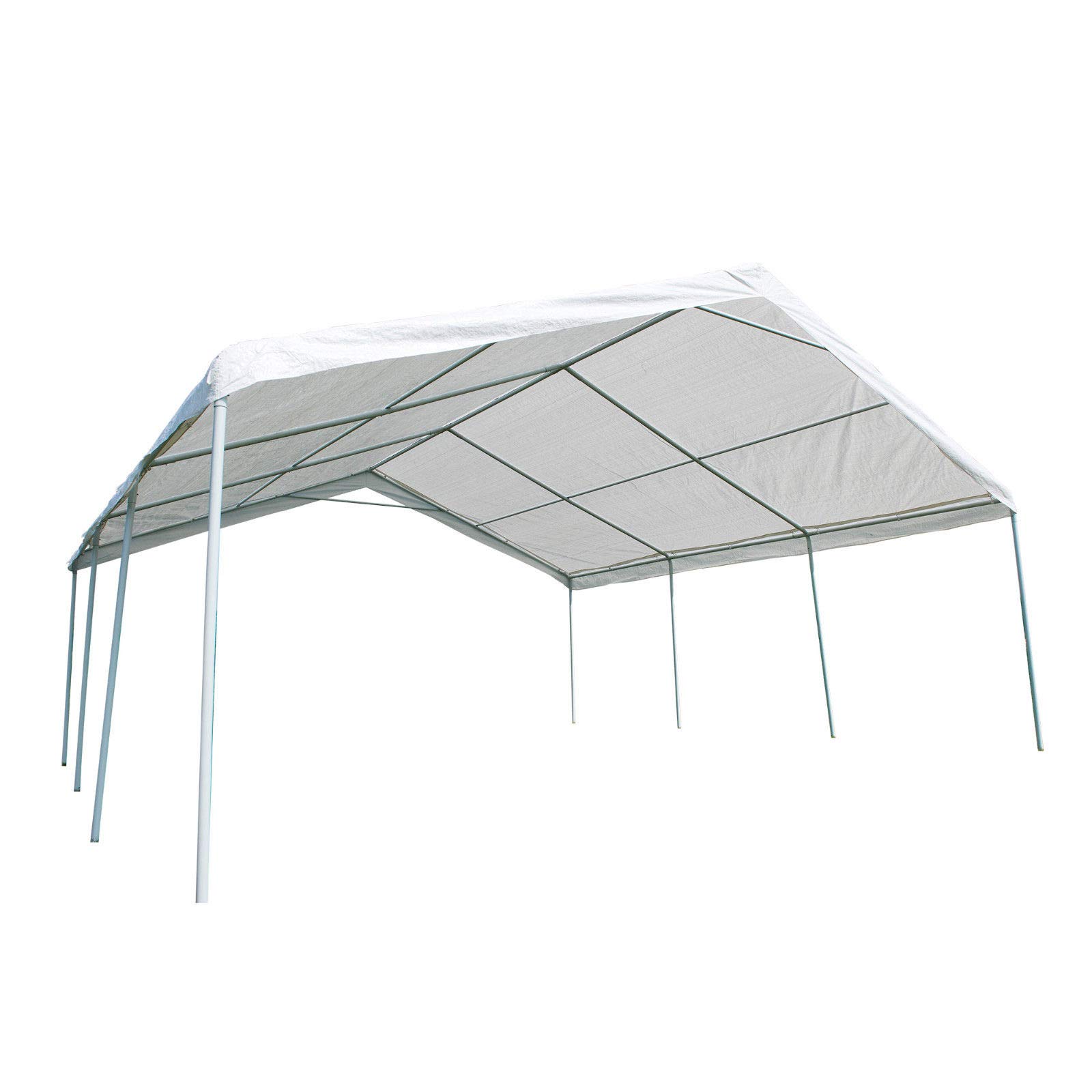 20x20 Heavy Duty Party Tent Carport Wedding Canopy Steel W/Sidewalls White